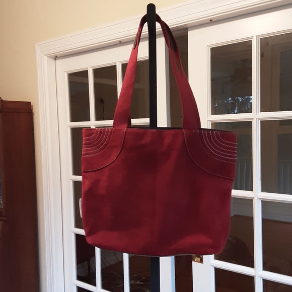 Jones New York | Bags | Nwt Red Suede Bag By Jny Sport | Poshmark